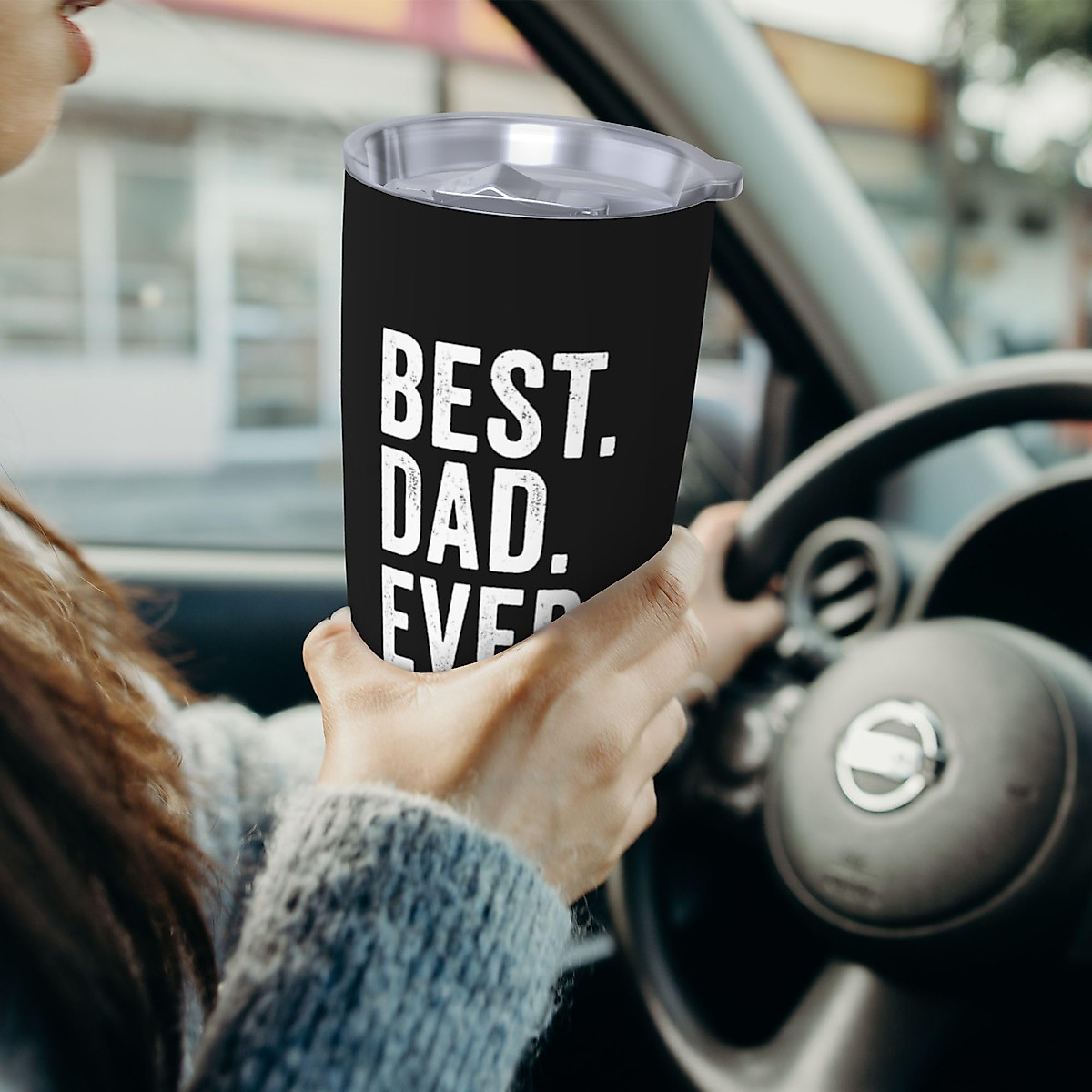 Birthday Gifts for Dad Coffee Tumbler with Straw, Father's Day Gifts for Dad from Son, 20oz Stainless Steel Insulated Tumbler Drinking Coffee Tea Cups Travel Mug Presents for Dad from Daughter