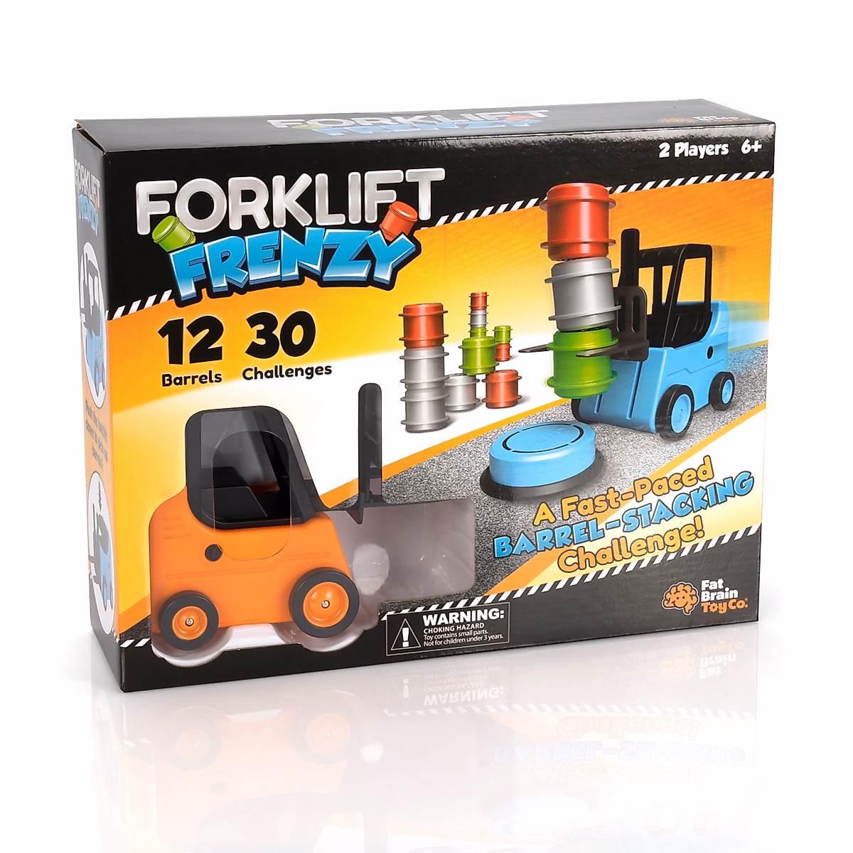 Fat Brain Toys Forklift Frenzy - 2-Player Stack & Matching Skill Game, Ages 8+