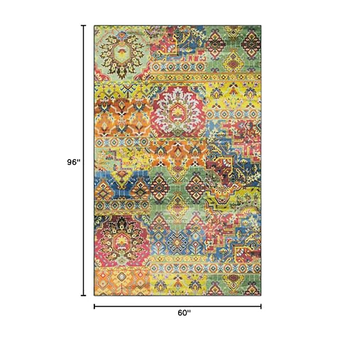 Mohawk Home Plano Area Rug, 5 ft x 8 ft, Multi