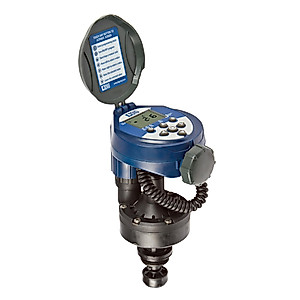 DIG RBC 7000 Battery Powered Irrigation Timer - Programmable Control for Drip & Sprinkler Systems with Rain Sensor Compatibility 3/4" in-line Valve. Installed Above the Ground or Inside irrigation Box