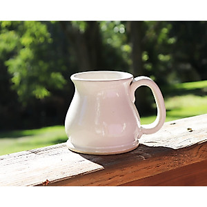 SHS Collection USA Handmade 12oz Coffee Mug Potbelly (High Gloss White)