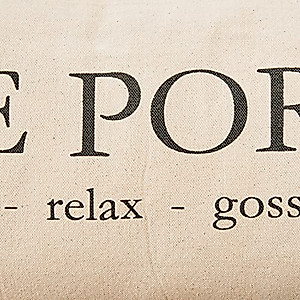 Mud Pie The Porch Bolster Pillow, 1 Count (Pack of 1)