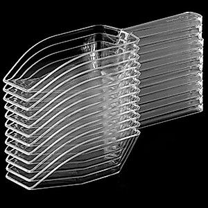 Mini Clear Acrylic Plastic Scoops [24 Pack] for Candy, Ice Cream Bar, Jars, Containers, Coffee, Flour, Dessert Buffets, Kitchen, Weddings, Parties & Concessions, 5.5"