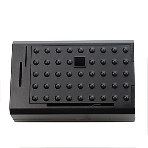 12voltnet Black Case ABS Raspberry Pi 3 B with Square Cutout 4 Camera Board w/Screw