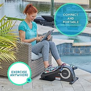 Cubii Jr: Desk Elliptical w/Built in Display Monitor, Easy Assembly, Quiet & Compact, Adjustable Resistance (Silver)