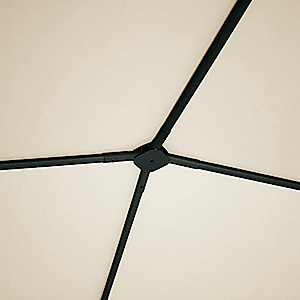 Scelto 12'x12' Outdoor Patio Gazebo Canopy Tent with Stable Iron Frame for Deck Garden Backyard, Beige