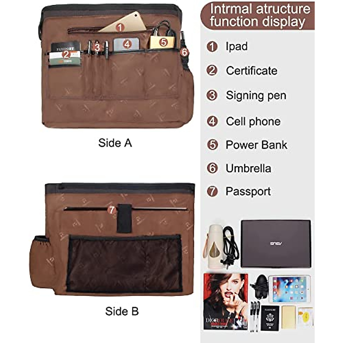 Chomeiu USB Laptop Tote Bag, Woman 15.6 inch Laptop Organizer Bag Teacher Work Purse (Black)