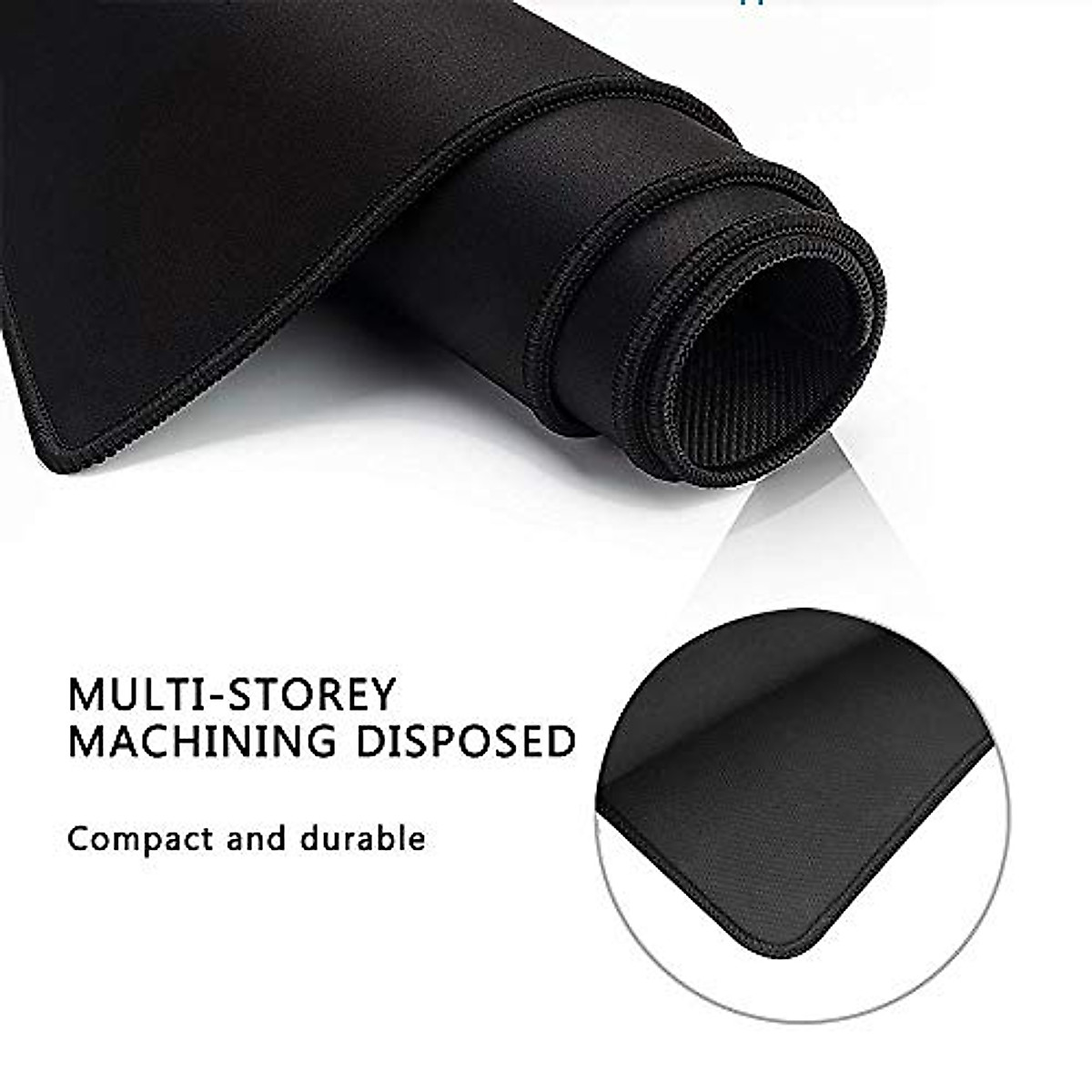YEBMoo Extra Large Gaming Mouse Pads/Extended Protective Office Desk Mouse Mat Non-Slip Professional Precision Tracking Surface (35.4" x 15.7") for PC Computer Laptop (90x40Black001)