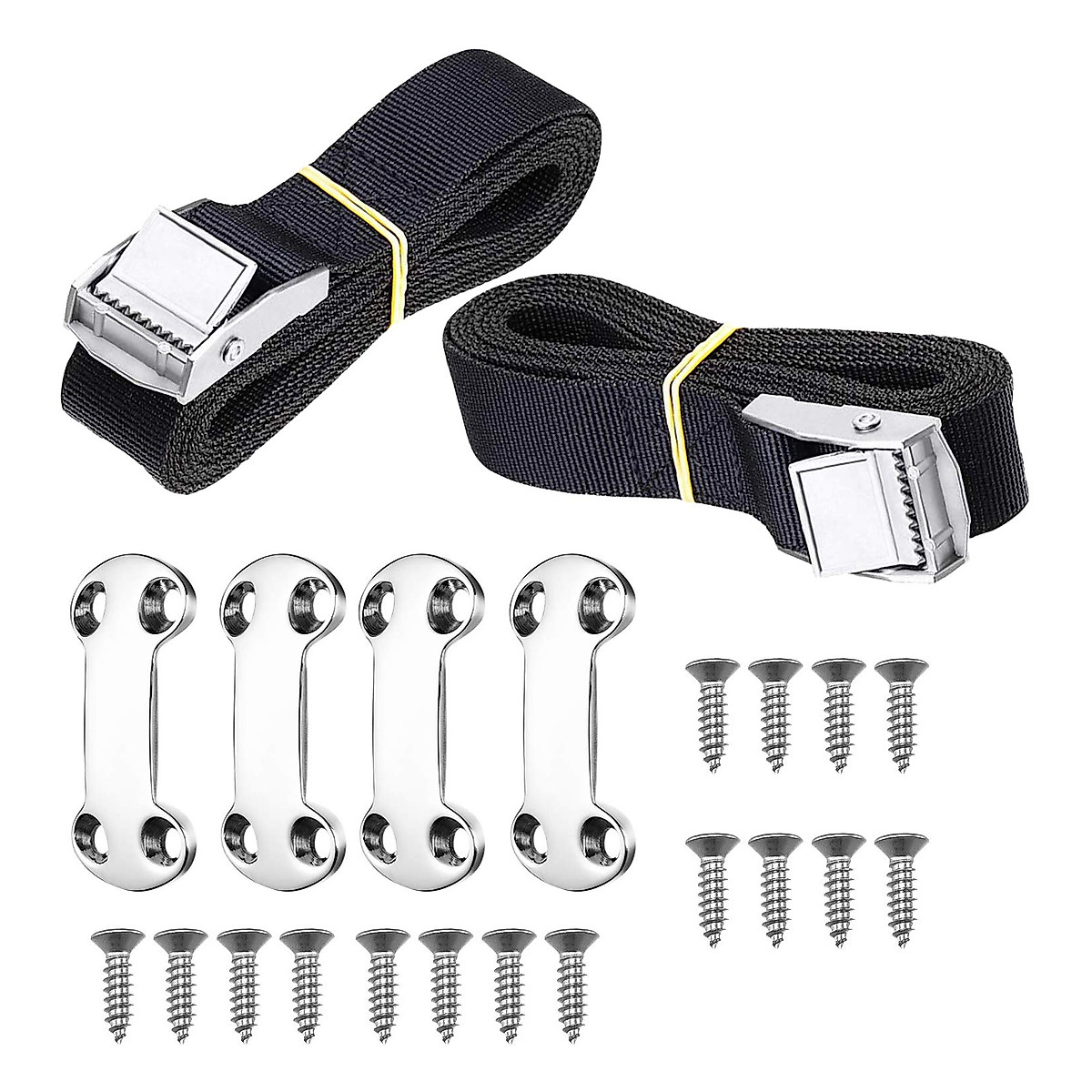 Cooler Tie Down Kit Compatible with RTIC YETI Coolers, Universal Cam Buckle Lashing Straps Prevent Sliding in Ship Deck Truck Chassis Trailers