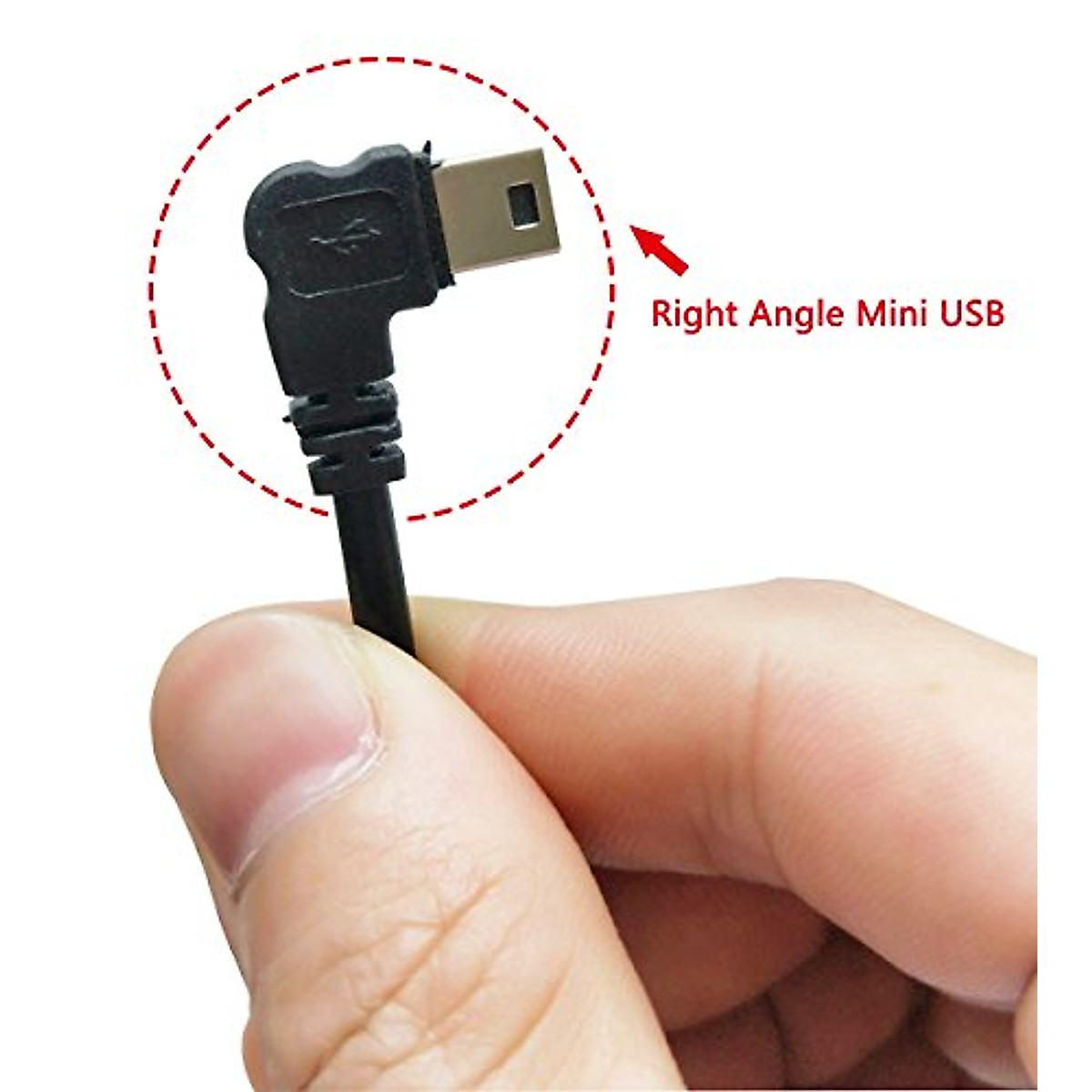 Dash Camera Hard Wire Kit- Right Angle Mini USB Dash Cam 10 Foot Hardwire and Fuse Kit for Dash Camera Power Supply Car Charger GPS Car DVR Power Box (Right Angle Mini USB and Fuse Kit)