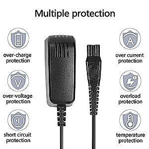 15V Shaver Charger Cord Fit for Philips Norelco HQ8505 7000 5000 3000 9000 Series mg7750 mg7790 Electric Shaver Razor,Aquatec,Arcitec,Multigroom Beard Trimmer Adapter Power Supply Charging Cord
