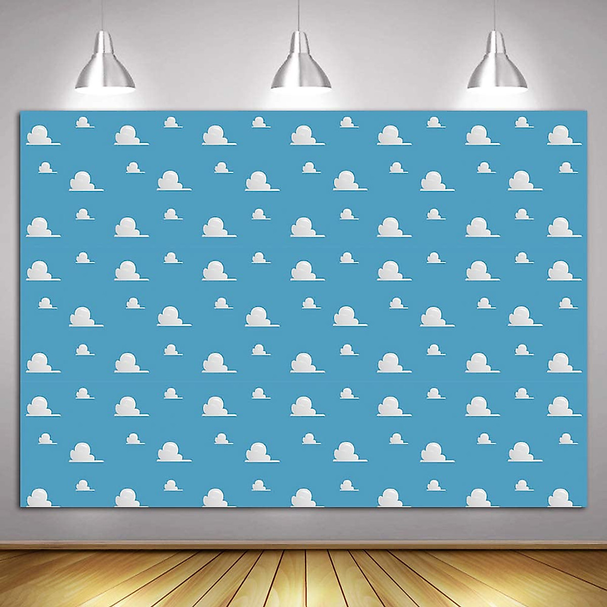 Art Studio It's a Boy Story Themed Birthday Party Photography Backdrops 5x3ft Blue Sky White Clouds Baby Shower Photo Background Kids Hero Photo Booth Studio Props Vinyl