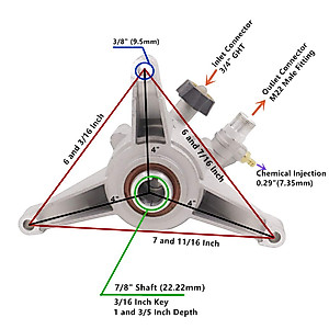 Universal Power Pressure Washer Pump for 3000-3200 PSI - Power Washer Vertical Pump - 2.5 GPM Water Pump 7/8" Vertical Shaft Pump