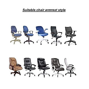 Ousicas Chair Arm Pad Covers Overs,Removable Washable Office Chair Armrest Covers Pads (Black)