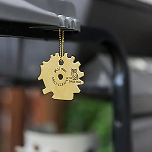 Sage Owl BBQ Grill Scraper Tool - Men Stocking Stuffers for Christmas - Dishwasher Safe Bristle Free BBQ Grill Brush Alternative - BBQ Gifts for Men Who Have Everything