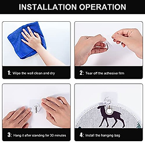 ZiMWoo 2 Packs Wall Hanging Storage Bag with Sticky Hook, Hanging Wall Basket Organizer for Bedroom Kitchen Dormitory, Waterproof Hanging Storage Organizer for Bathroom,Hanging Closet Basket