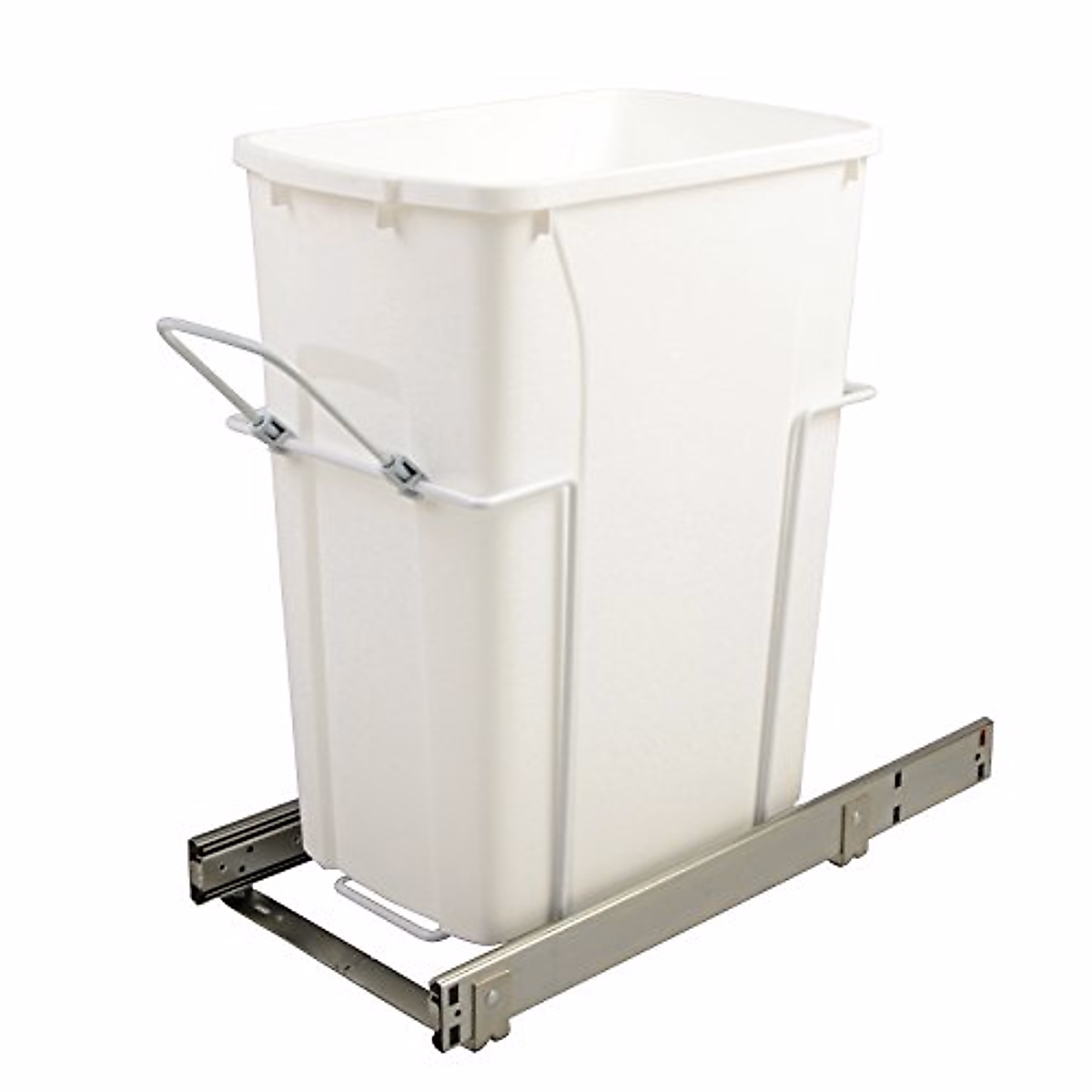 Knape & Vogt FE SCB10-1-35WH Single 20 Quart Soft-close, 9-3/8" X 18-13/16" X 20-1/8" Bottom-mount Waste & Recycling Bins