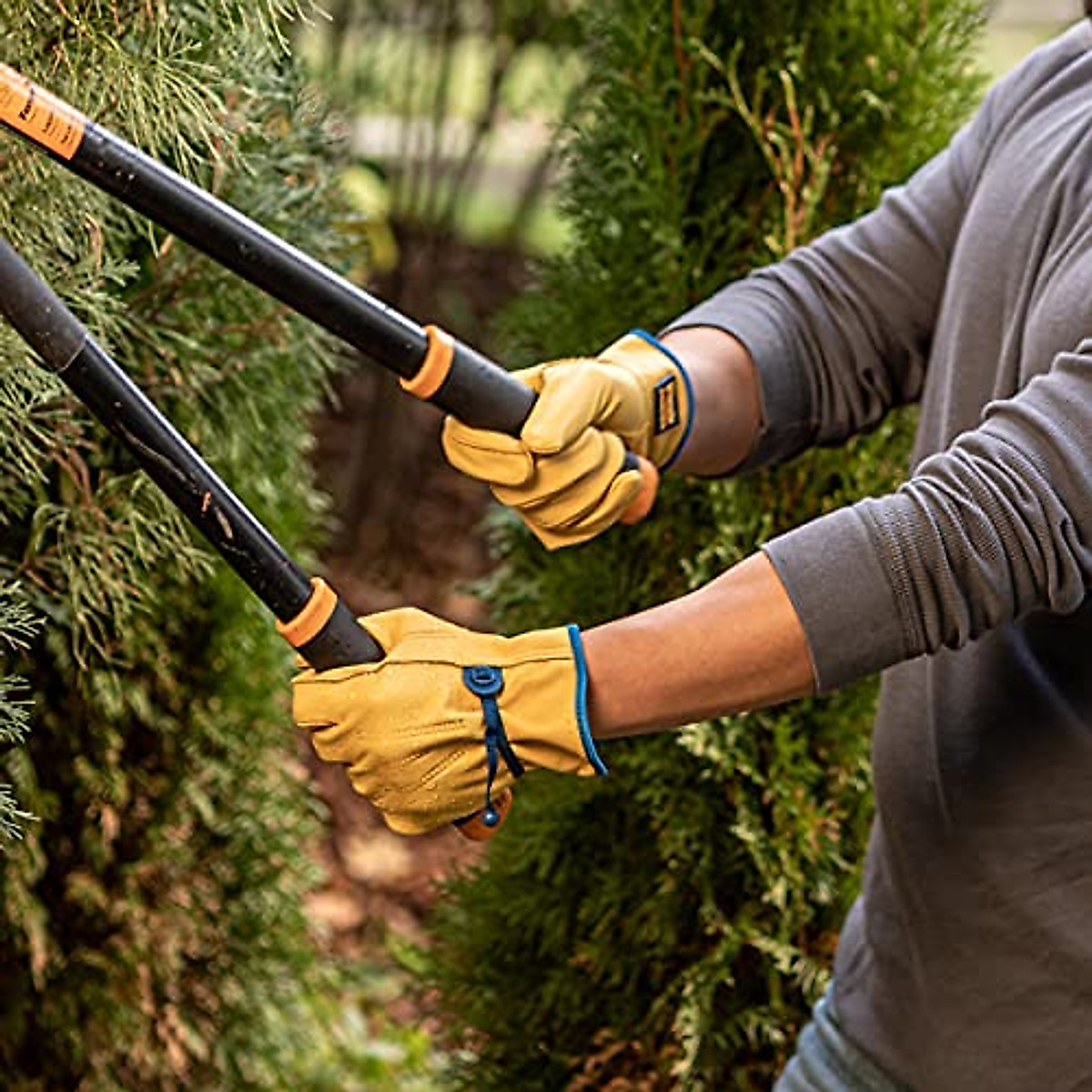 Wells Lamont unisex adult Men s Water Resistant Leather Work Gloves with Wrist Closure HydraHyde Technology Large Wells Lam, Saddletan, Large Pack of 1 US