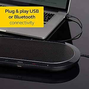 Jabra Speak 810 UC Wireless Bluetooth Speakerphone - Portable Conference Speaker with Superior Audio for Larger Conference Calls, Quick Set-Up - Certified for Zoom & Google Meet