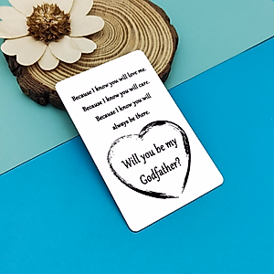 Fathers Day Jewelry Godfather Gift from Godchild Will You Be My Godfather Engraved Wallet Card Gift Baptism Gift New Uncle Gift Godfather Proposal Gifts Baptism Christmas Baby Shower Christening Gift