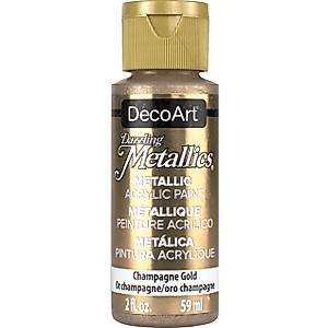 DecoArt Dazzling Metallics 2-Ounce Champagne Gold Acrylic Paint
