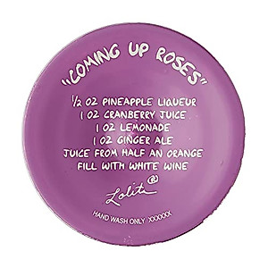 Enesco Designs by Lolita Coming Up Roses Floral Hand-Painted Artisan Wine Glass, 1 Count (Pack of 1), Multicolor