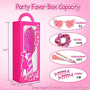 XIAMOOR 16 Pack Hot Pink Girl Party Favor Boxes Princess Theme Party Favors Bag Hot Pink Gift Box Goodie Bag Candy Treat Boxes Pink Birthday Bachelorette Party Decorations Supplies For Girls Women