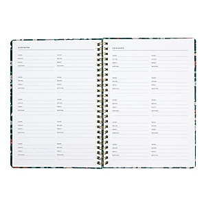 Letts Spring Valley Weekly/Monthly Planner, 12 Months, January to December, 2024, Wiro Binding, A5 Size, 8.25" x 5.875", Multilingual, Green (C082376-24)
