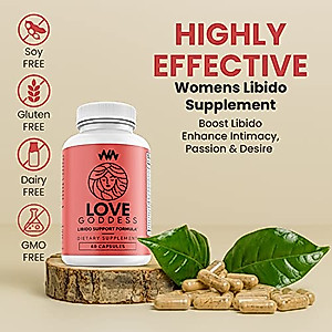 Womens Supplement That Boosts Libido | Enhance Intimacy, Passion and Desire | Miura Puama for Female Specific Arousal | Love Goddess | Vitamin | Warped Wellness