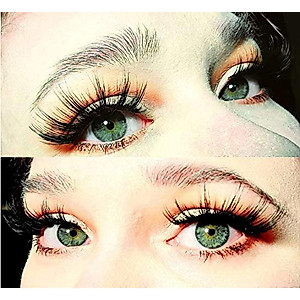 PURELEOR 3D Faux Mink Eyelashes Manga Eyelash 10 Pairs Natural & Dramatic False Lashes Volume Eye Lash Packs