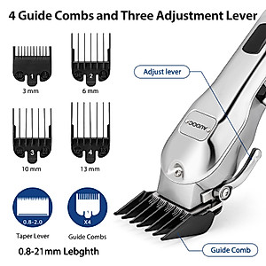 Professional Cordless Hair Clippers for Men, Maquina Para Cortar Pelo De Hombre Rechargeable LED Display Mens Beard Trimmer Full Metal Body Low Nosie Home Barber Hair Cutting Kit Set for Men/Kids