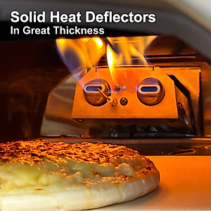 Uniflasy Gas Burner for Ooni Karu 16 Pizza Oven Gas Burner Attachment, Accessories for Karu 16 with Gas Converter Replacement Parts for Pizza Oven Gas Burner