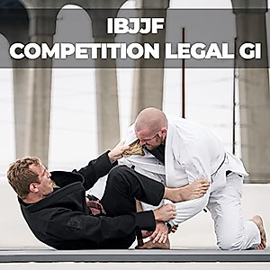 Gold BJJ Valiant Gi - Heavyweight 550gsm Pearl Weave Jiu Jitsu Uniform - IBJJF Legal (White, A2)