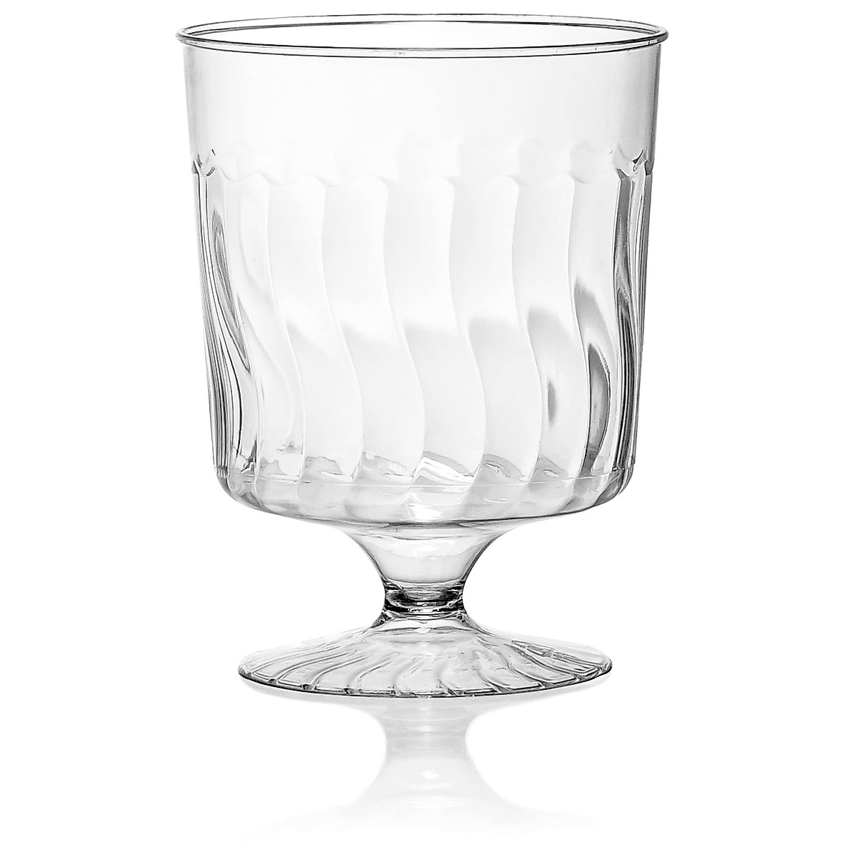 Red Co. Set of 10 Mini Unbreakable 8 Fl Oz Party Wine Glasses with Short Stem, Clear – Made in USA