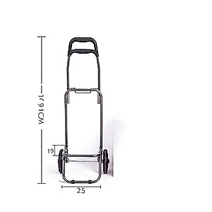 Shopping Trolley on Wheels Multi Function Shopping Cart Travel Elderly Cart Collapsible Portable Cart Luggage Cart Lever Car Trolley Storage Hand Trucks,Light Brown ,