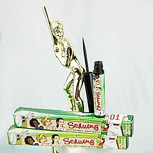 theBalm Schwing Liquid Eyeliner, Black, Matte Finish, 0.05 Fl Oz (Pack of 1)