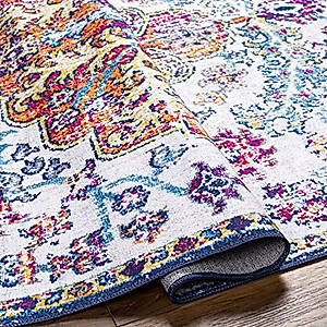 Artistic Weavers Odelia Vintage Bohemian Washable Area Rug, 3' x 5', Orange/Multi