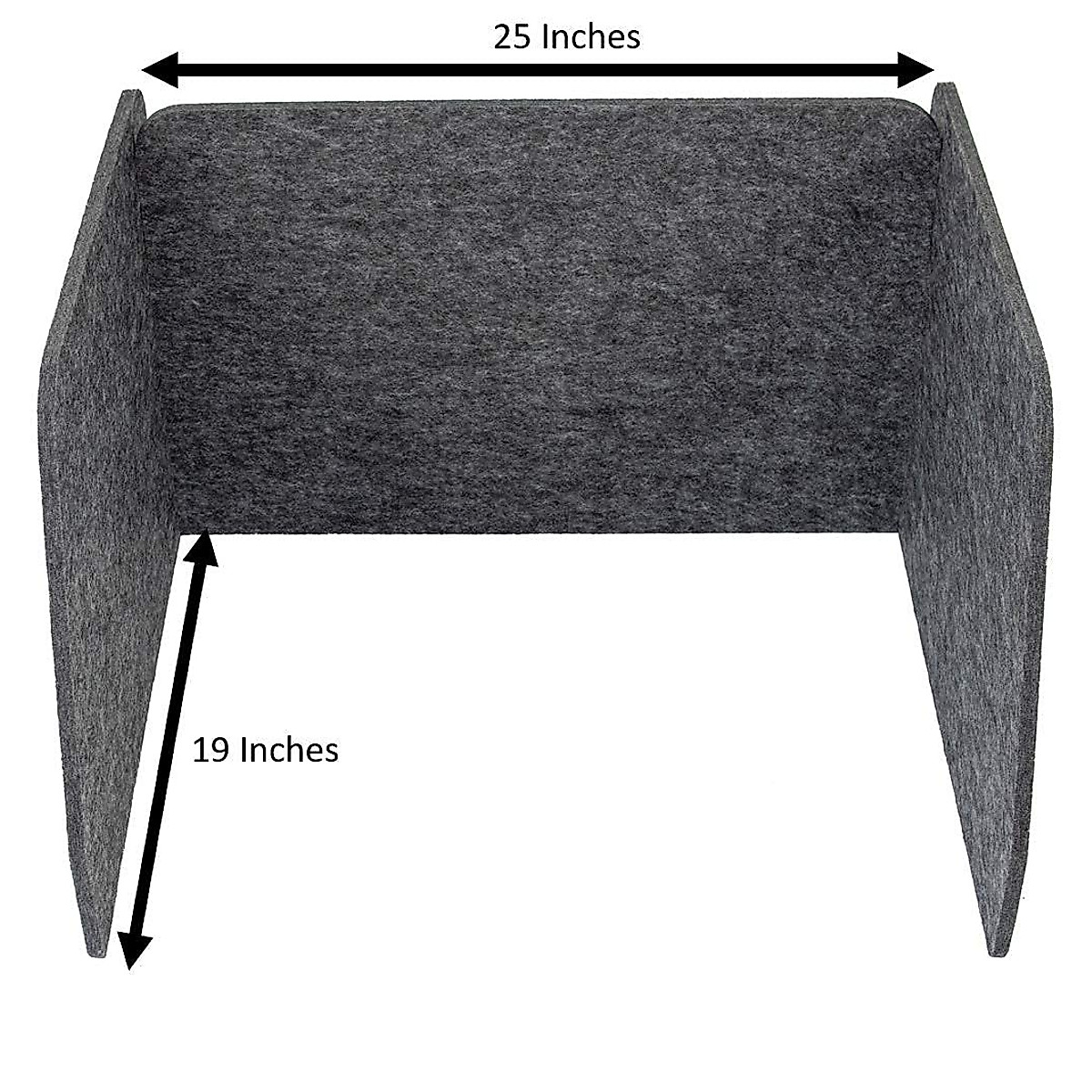 Acoustic Partition - Reduce Noise and Visual Distractions - Sound Absorbing Desk Divider - Desk Privacy Panel - Home Office - Classroom - Remote Learning - Sound Dampening (Gravel Grey)