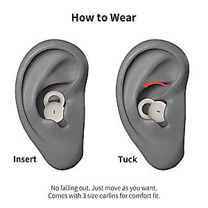 Smallest Invisible Sleep Earbuds Comfortable Noise Blocking Wireless Headphones for Sleeping Bluetooth Flat Ear Buds for Side Sleepers,Tiny Hidden Sleepbuds for Work Sports