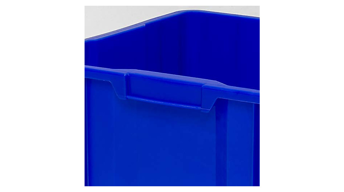 Heavy Duty Stackable Recycling Bins 7 Gallon - 4 Pack Blue