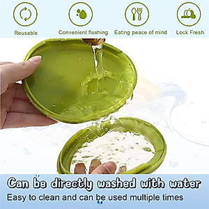 Silicone Fruit Storage Containers,4 Pcs Onion Storage Avocado Saver,Reusable Fruit and Vegetable Anti-Oxidation Storage Box,Lemon Storage Container For Fridge,Food Huggers