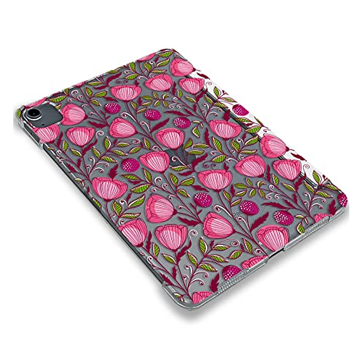 Kawaii Pink Flower Cute Berry case Compatible with iPad Mini Air Pro 7.9 8.3 9.7 10.2 10.9 11 12.9 inch Pattern Cover New 2022 2021 Trifold Stand 3 4 5 6 7 8 9 Generation 465 (11" Pro 1/2/3 gen)