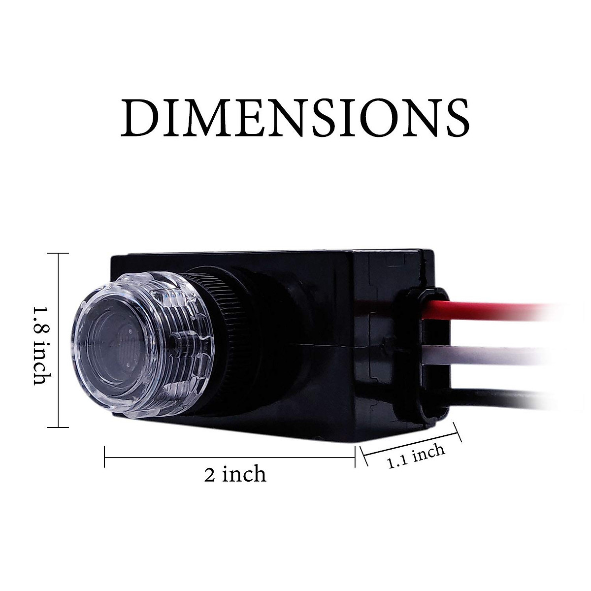 CHISWEAR Dusk to Dawn Sensor Photoelectric Switch Wire-in photocell Sensor Post Eye Light Control IP65 Waterproof Photocell for Outdoor Lights