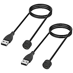Kissmart Charger for Amazfit Band 5, Xiaomi Mi Band 7/6/5, Replacement USB Magnetic Charging Cable Cord Accessories for Mi Band 7/6/5, Amazfit Band 5 Fitness Tracker [2Pack - 1.6ft/50cm]