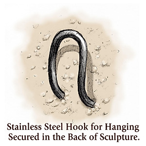 Carruth Studio, Love Leaves a Memory Plaque, Original Sculpture Handcrafted in Stone, Artisan Made