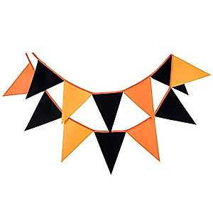 LOVENJOY Felt Black and Orange Banner Graduation Party Decoration