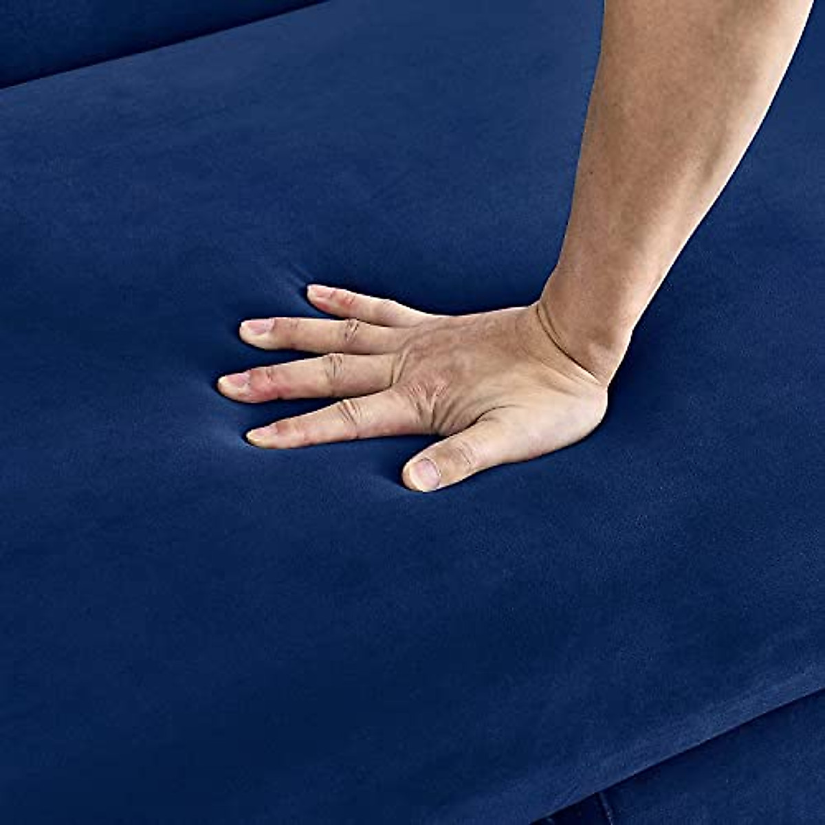 ERYE Blue Velvet 2 Pillows Side Pockets, 55"