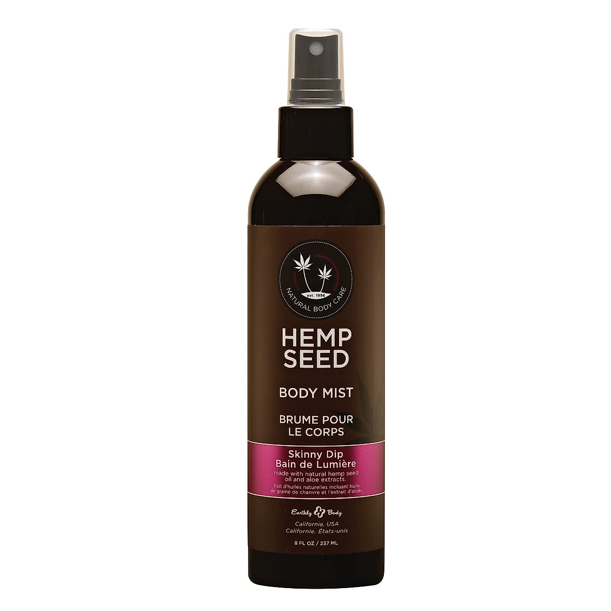 Earthly Body Hemp Seed Moisturizing Body Mist, Skinny Dip, 8 Fl Oz