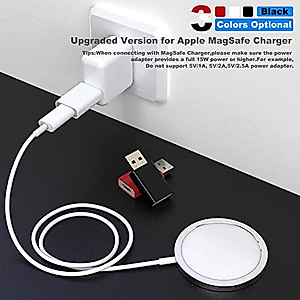 USB to USB-C Female Adapter Pack-2,Compatible with Apple Watch SE/7/8/Ultra MagSafe Charger,Type-C Charger Cable Converter for iPhone,MacBook,iPad,Samsung Galaxy,Google Pixel and More,Black
