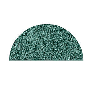 Furnish my Place Modern Plush Solid Color Olive Green Rug, Indoor Area Rug, Half Round Rug, Doorway Rug, Home Décor Rug, Perfect for Living Room, Entryway, Made in USA - 18" x 36" Half Round